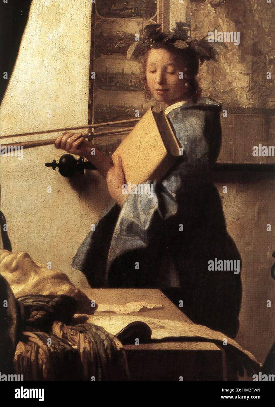 This detailed portion of Johannes Vermeer's 'The Art of Painting ...
