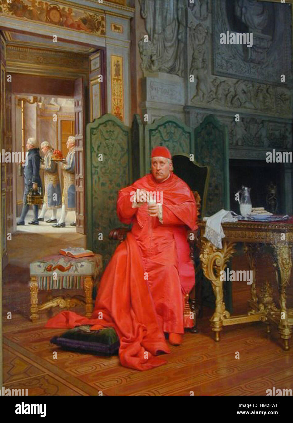 Jehan Georges Vibert's 'The Diet' is a satirical genre painting ...