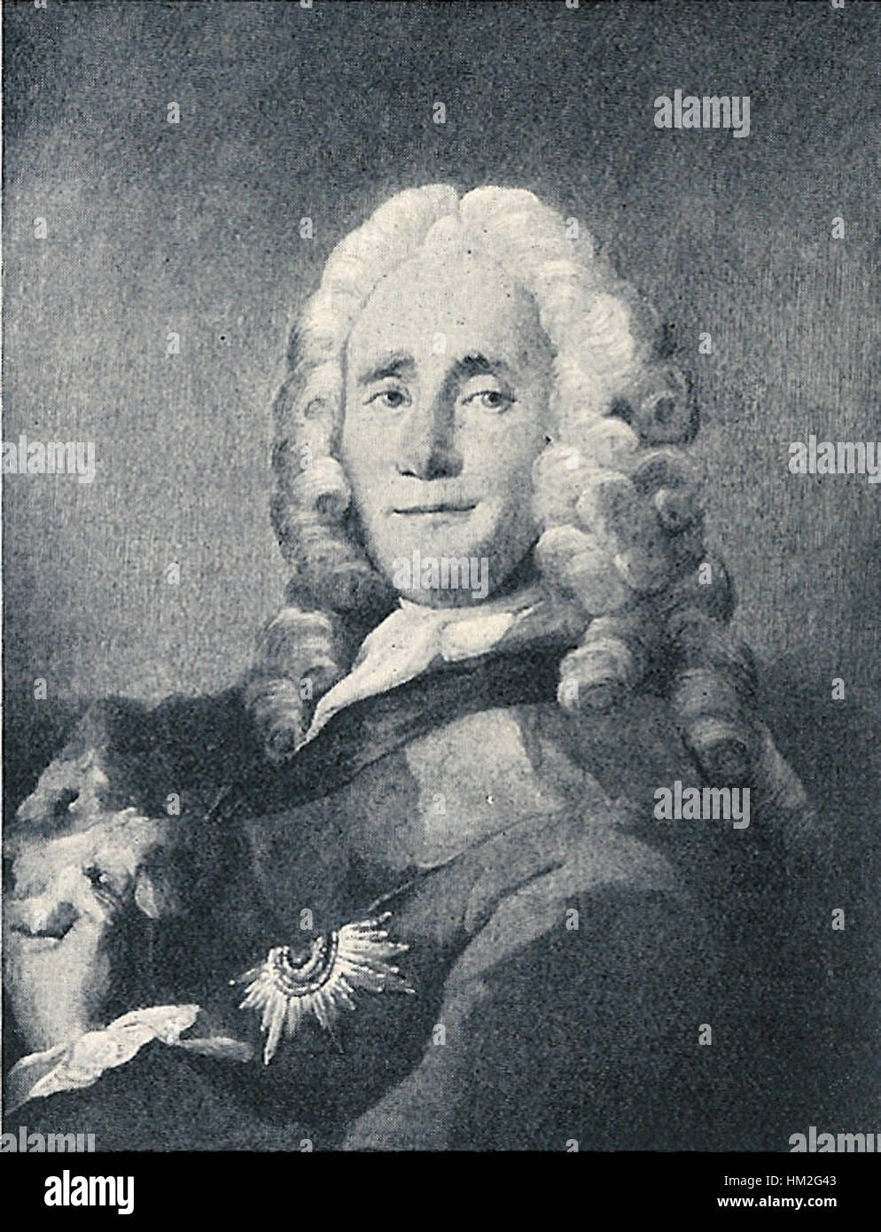 The portrait by Johan Ludvig Holstein captures the subject in a ...
