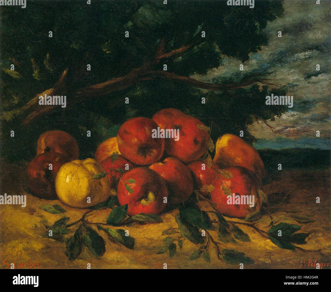 Gustave Courbet's 'Red Apples at the Foot of a Tree' presents a ...