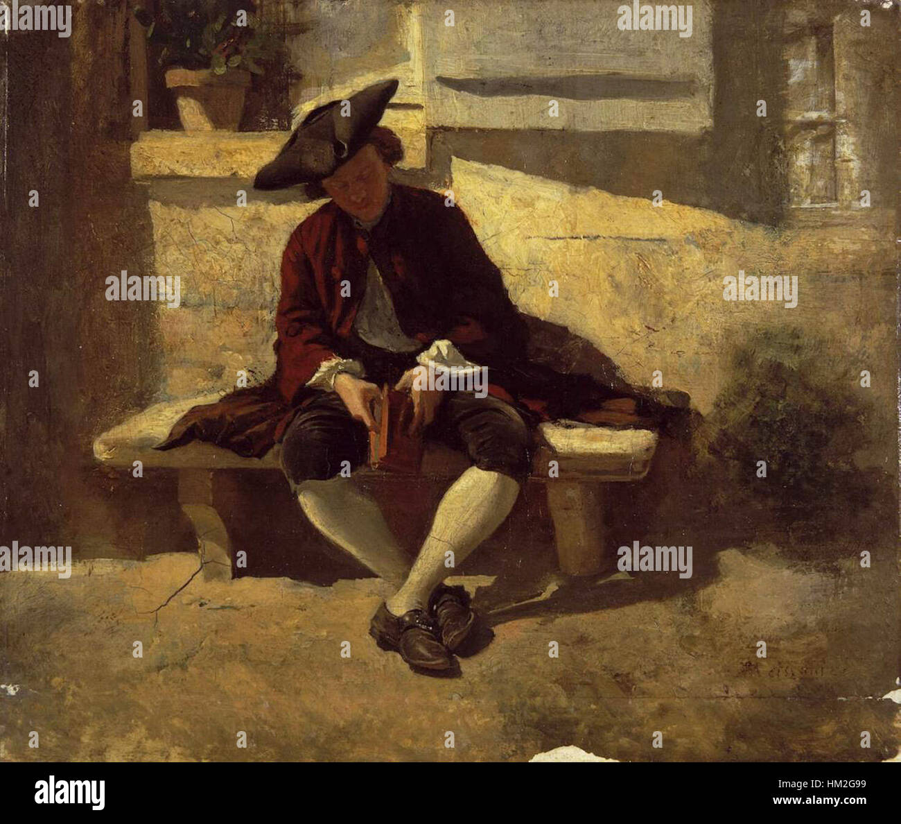 This painting by Jean-Louis-Ernest Meissonier features a young man ...