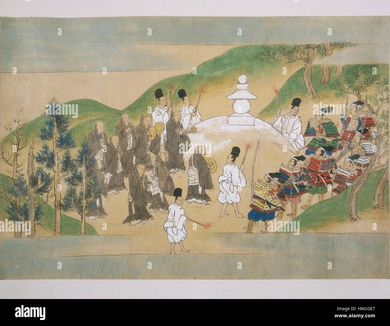 This illustration from the *Kiyomizudera engi emaki* (scroll) depicts ...