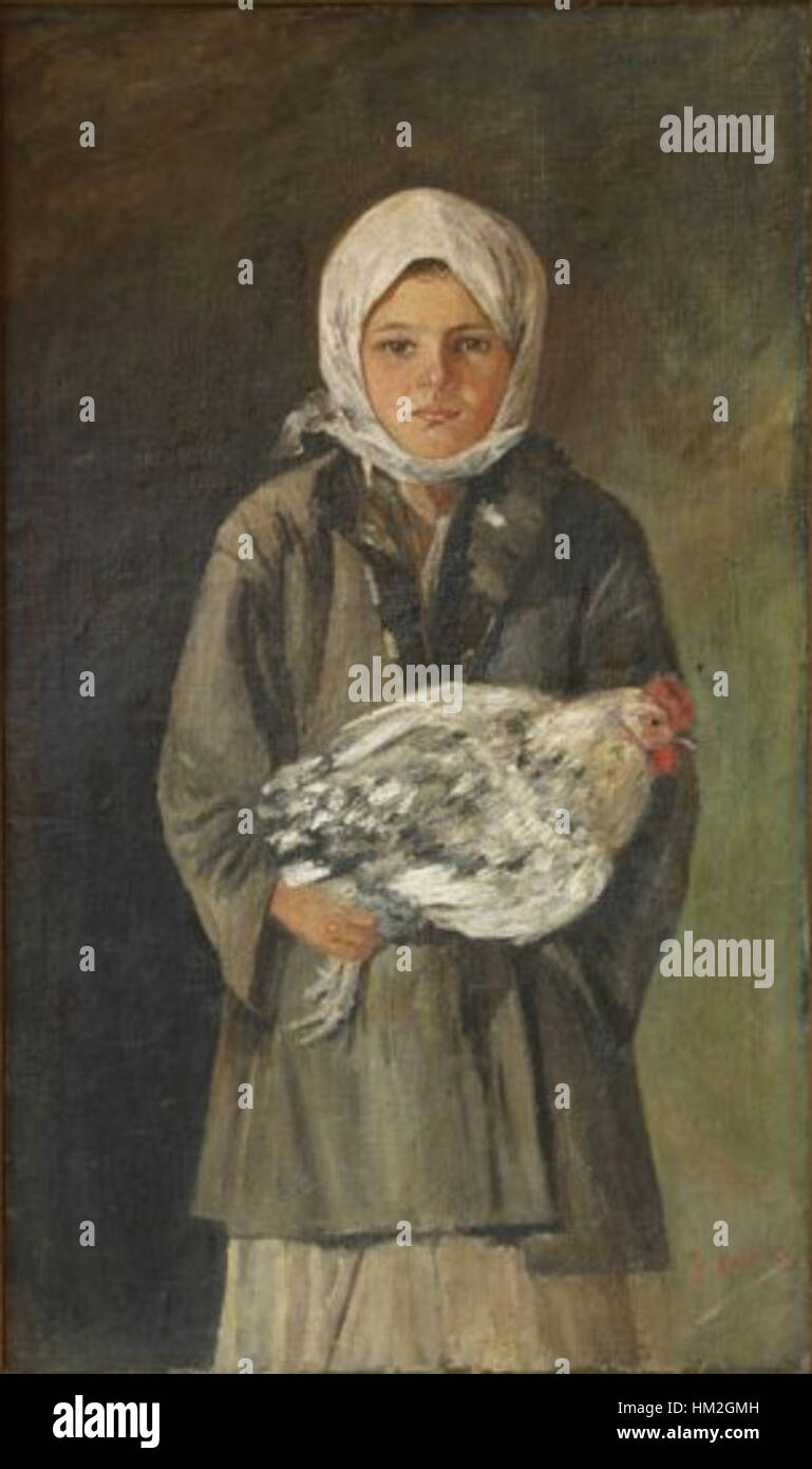 Ion Andreescu's painting, *Fetita cu Gaină* (Girl with Hen), represents ...