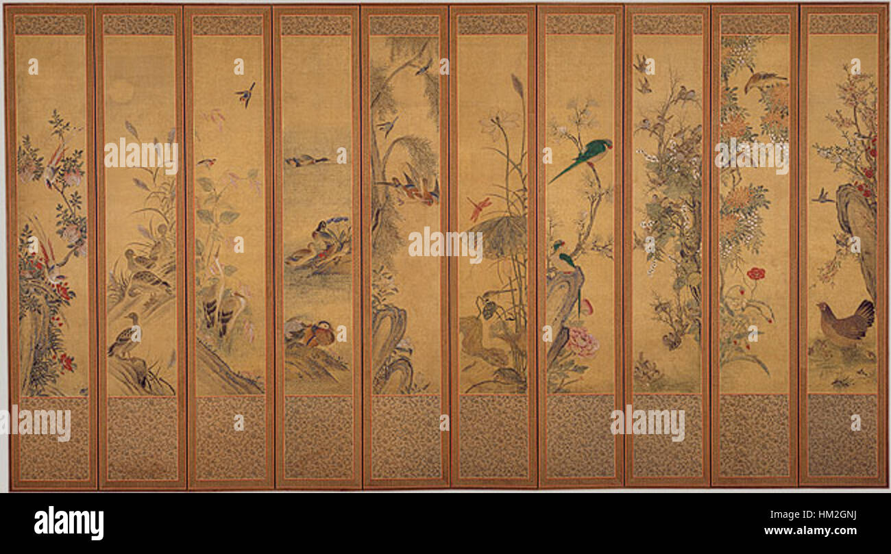 This late 19th-century Korean folding screen from the Joseon Dynasty ...