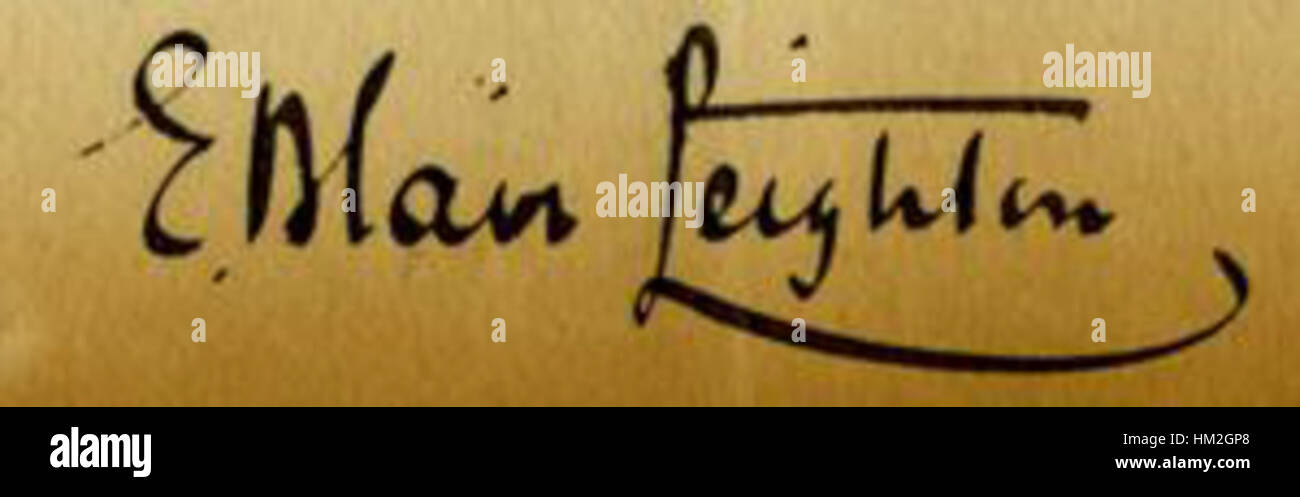 Frederic Leighton’s autograph is a personal inscription by the artist ...