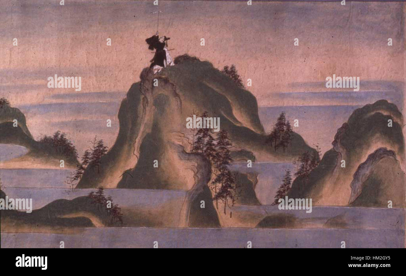 The 'Kitano Tenjin Engi Emaki' by Tosa Mitsunobu depicts the legendary ...