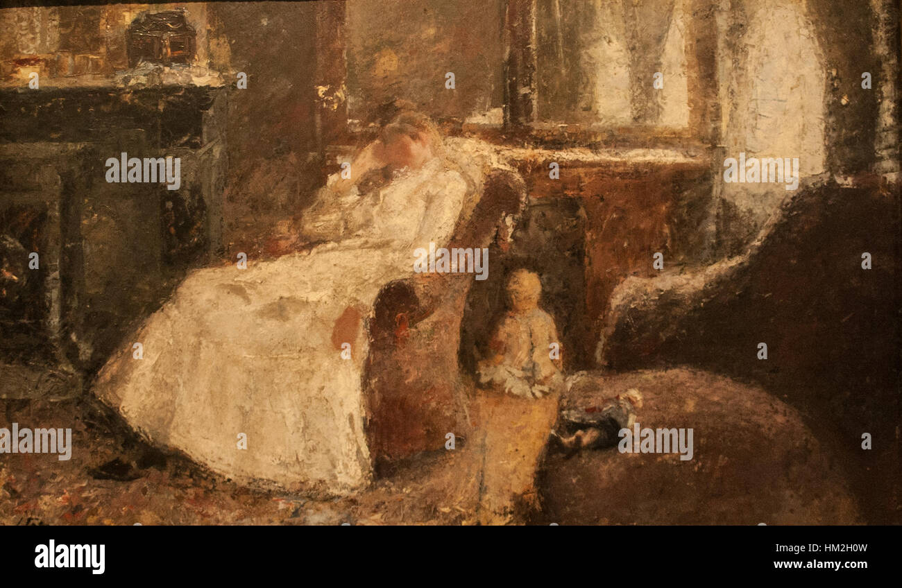 This artwork by Jan Toorop, titled 'Woman in White', showcases his ...