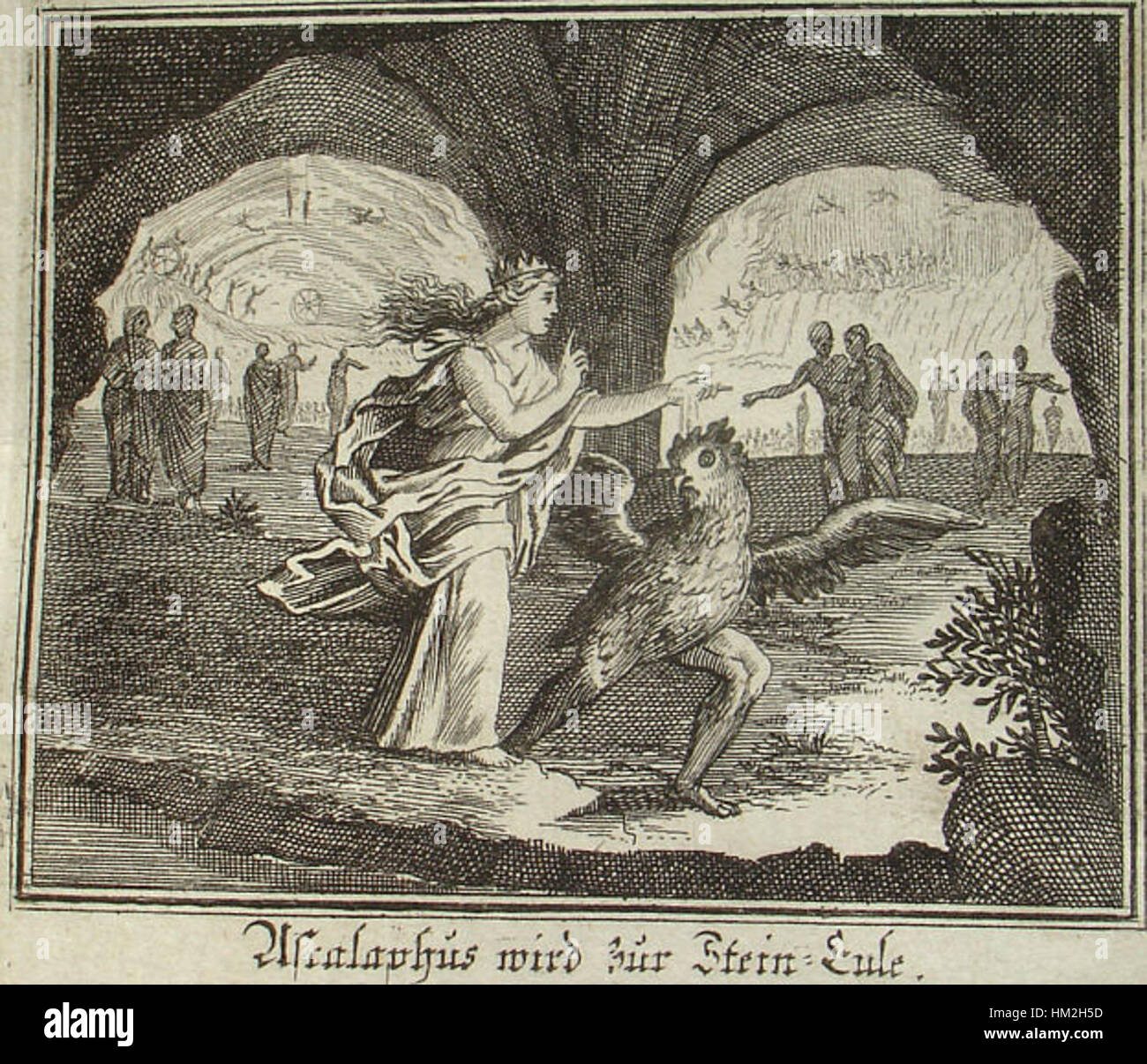'Ascalaphus,' painted by Johann Ulrich Krauss in 1690, depicts the ...