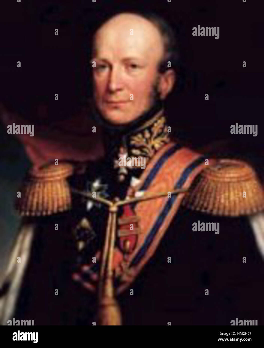 This portrait of King Willem II of the Netherlands captures the monarch ...