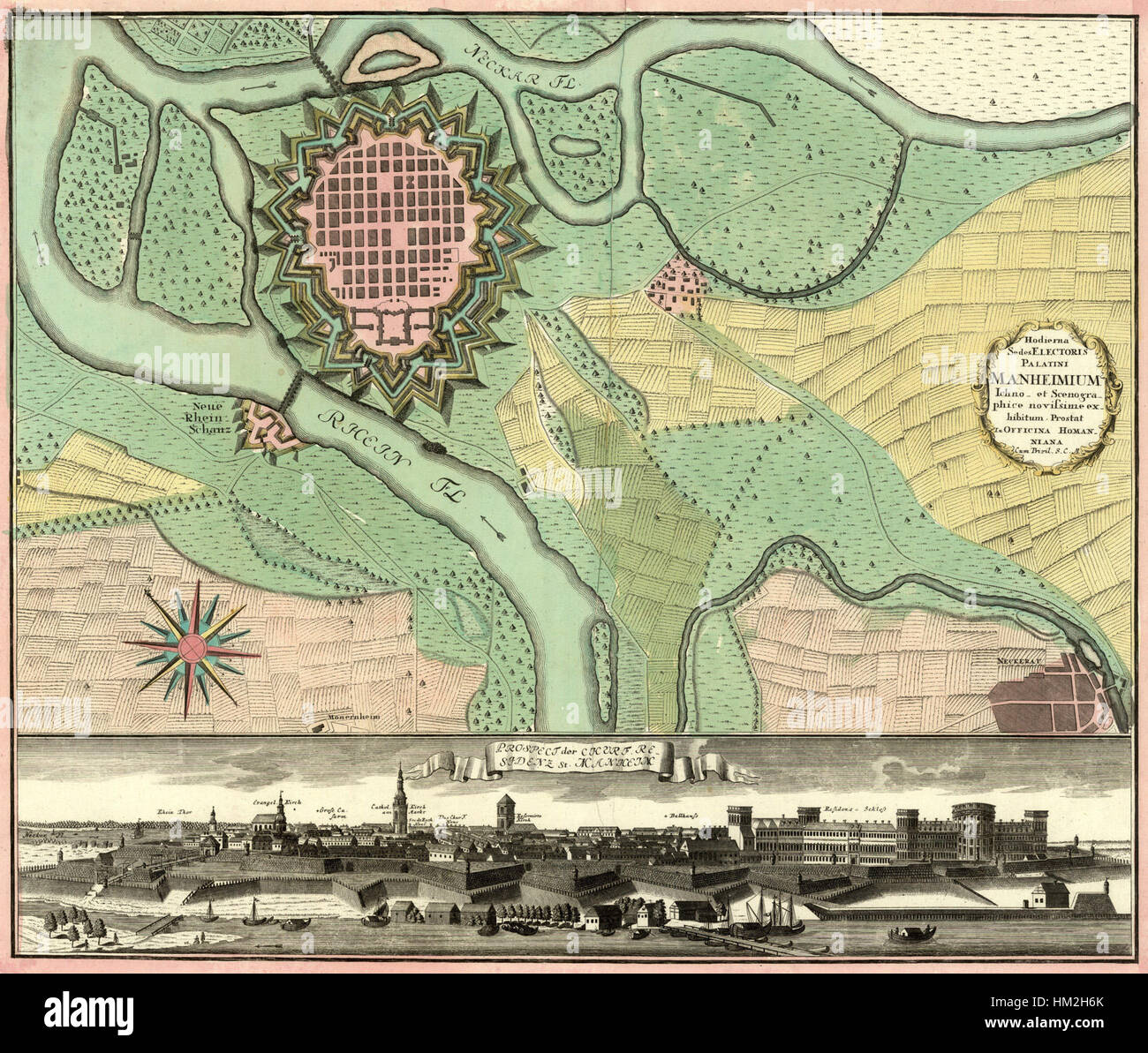 A 17th or 18th-century map created by Johann Baptist Homann, showcasing ...