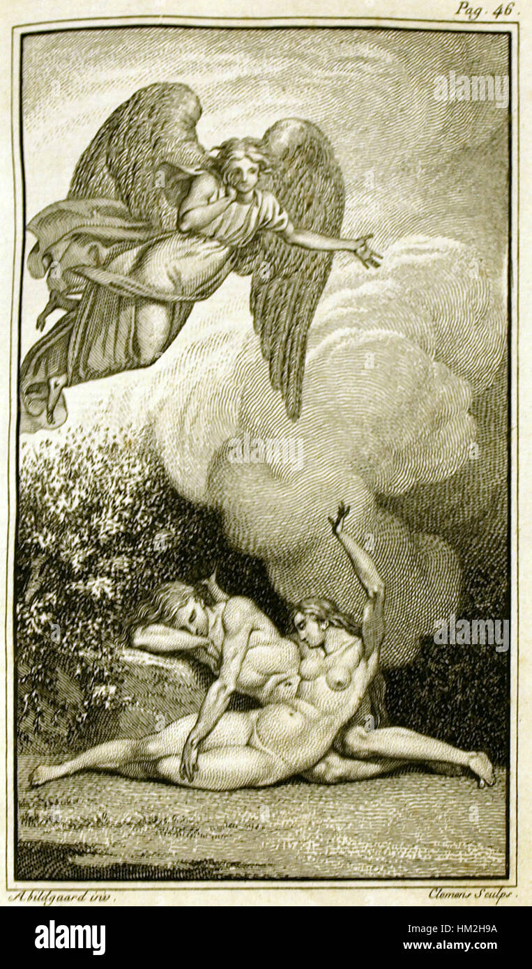 Johannes Ewaldâ€™s 'Adam og Eva 1' captures the biblical story of Adam ...