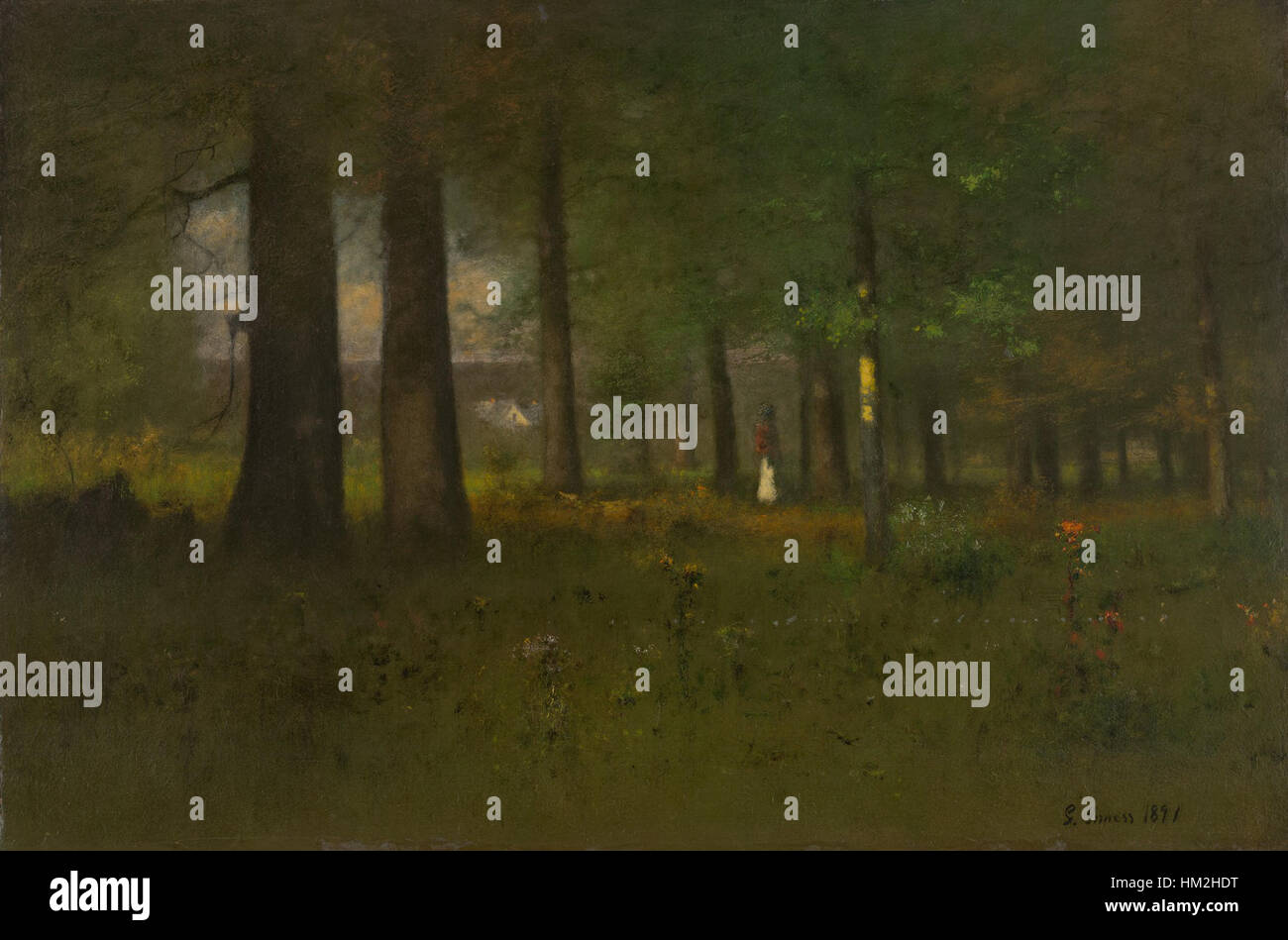 'Edge of the Forest' (1891) by George Inness is an oil painting that ...