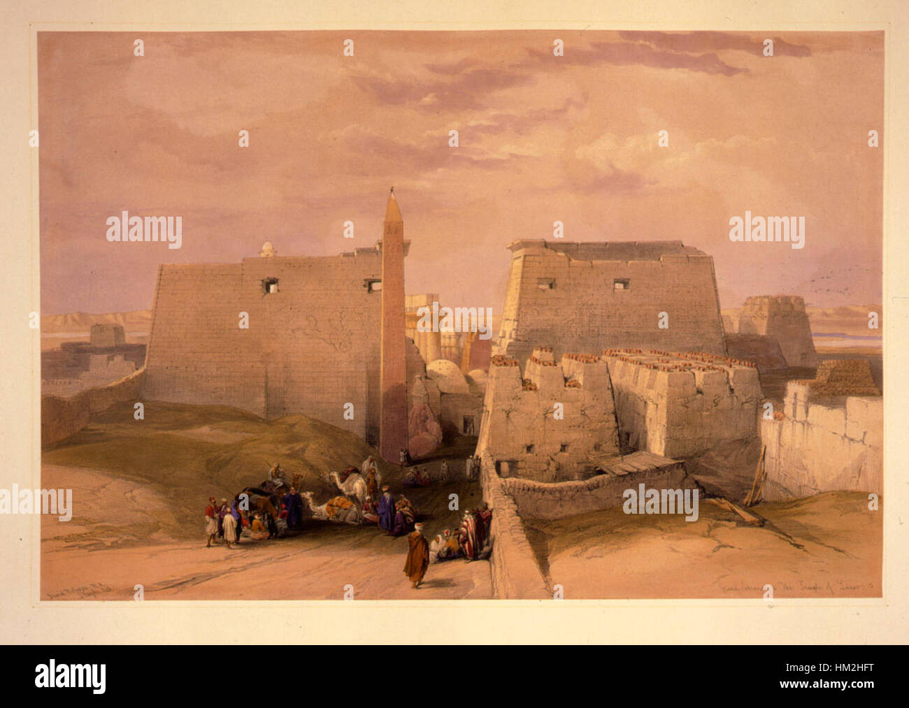 David Roberts' *Grand Entrance to the Temple of Luxor* is a remarkable ...