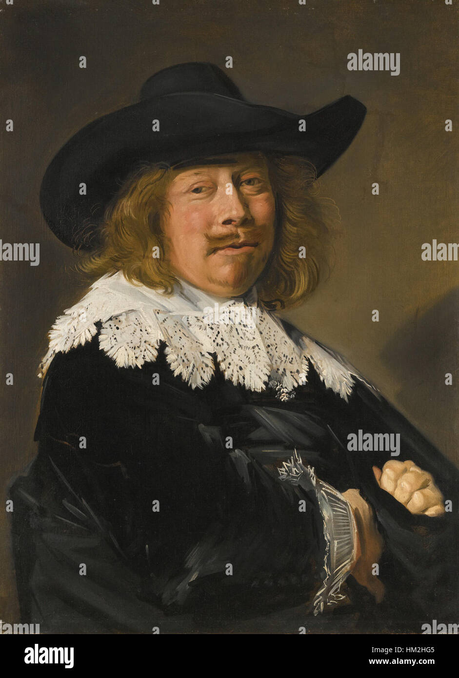 This half-length portrait by Frans Hals features a gentleman in ...