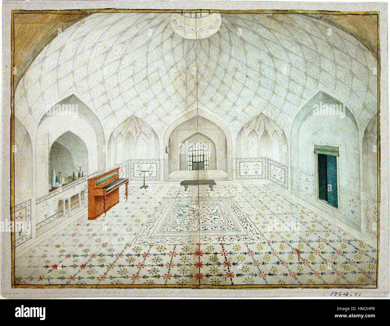 Hammam Red Fort interior Stock Photo - Alamy