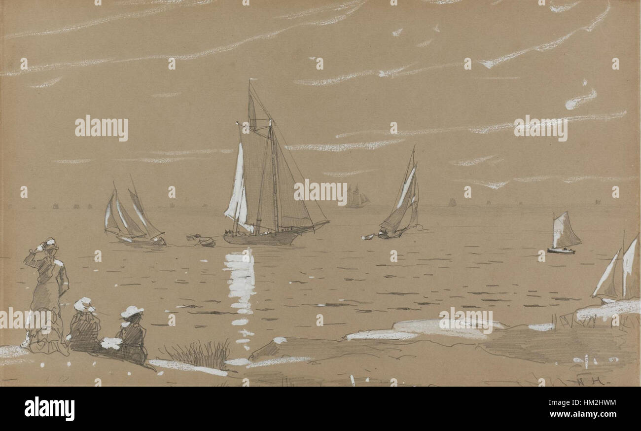 'Sailboats' by Winslow Homer, created in 1880, is an iconic example of ...
