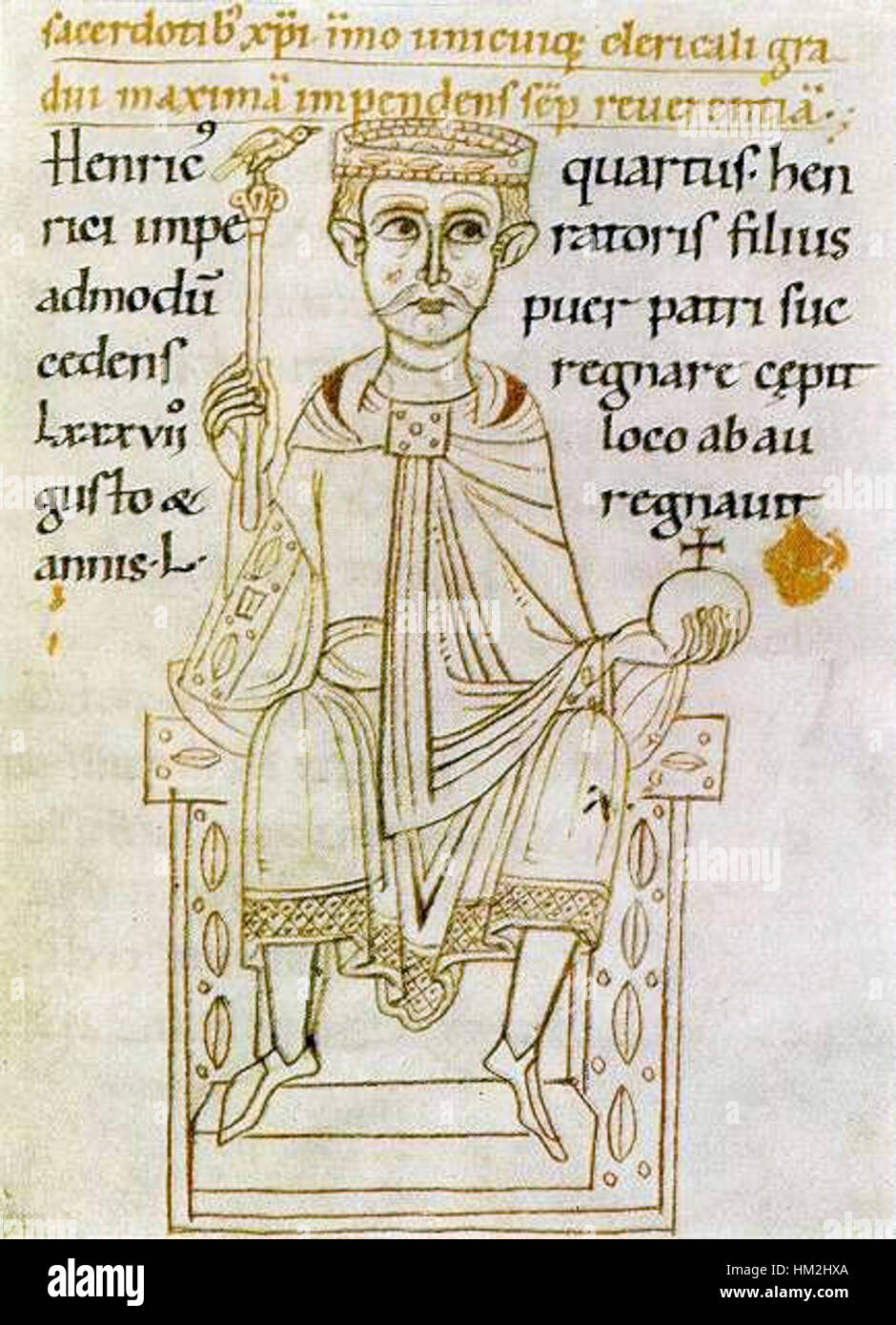 This historical portrait depicts Henry IV, Holy Roman Emperor. Known ...
