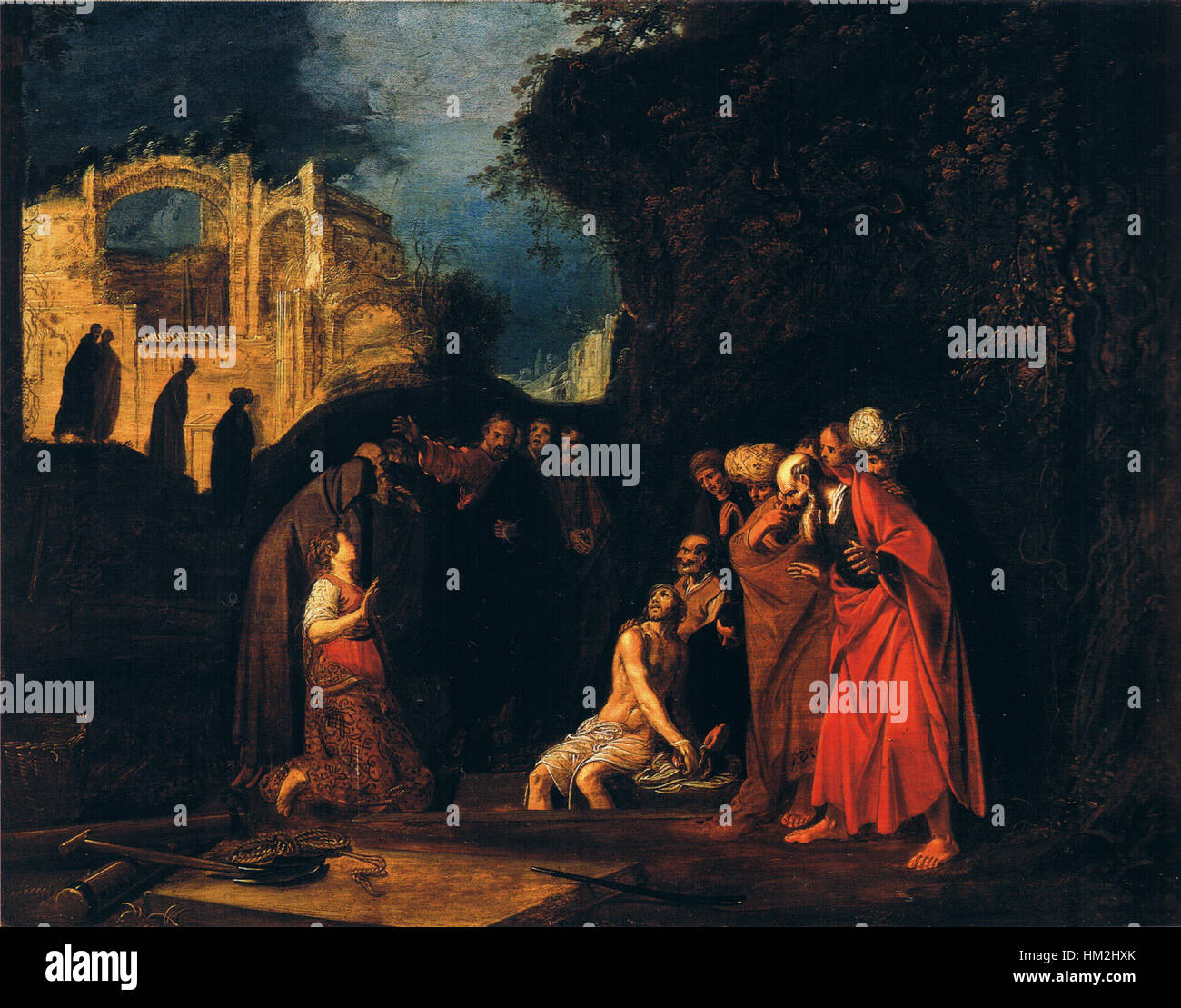 *De opwekking van Lazarus* by Jan Symonsz. Pynas depicts the biblical ...