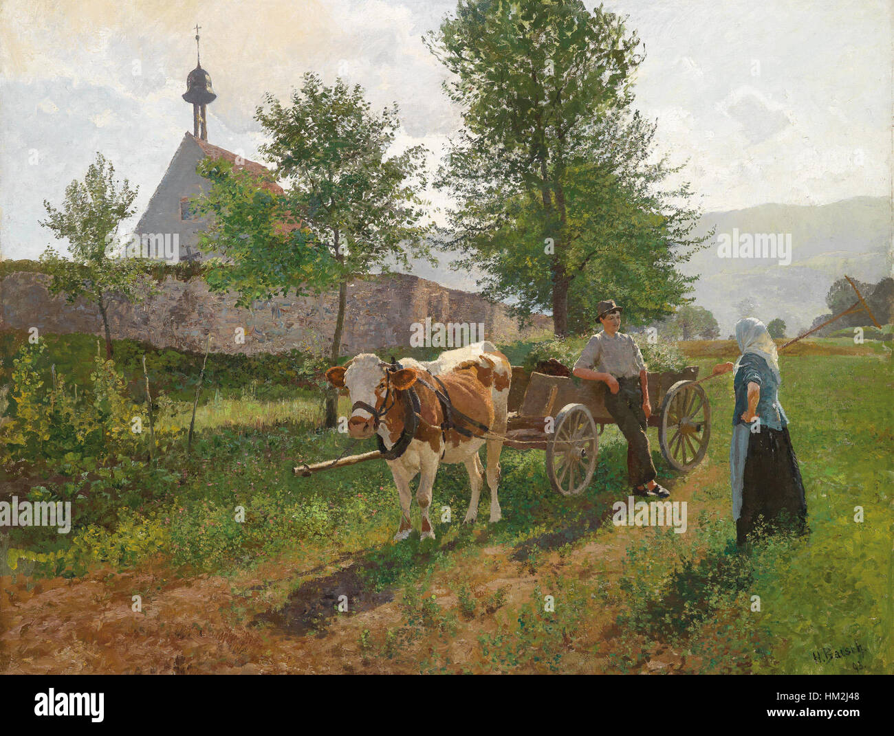 Hermann Baisch Plausch 1893 Stock Photo - Alamy