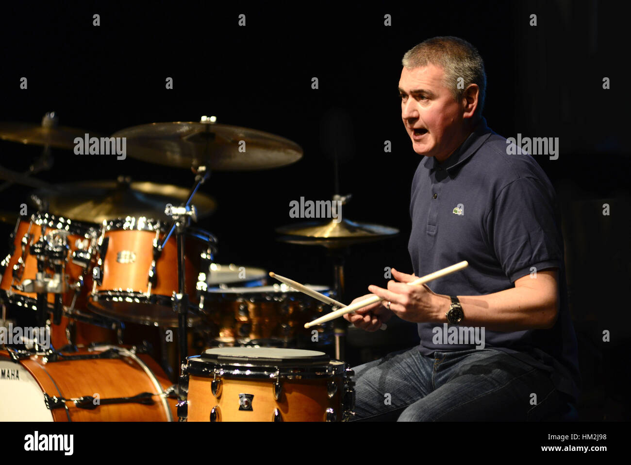 Famous drummer Steve White Stock Photo - Alamy
