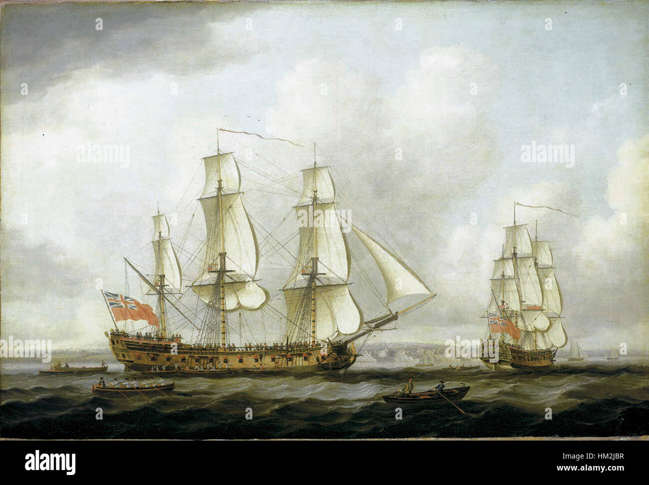 John Cleveley the Elder’s painting 'The East Indiaman 'Princess Royal ...