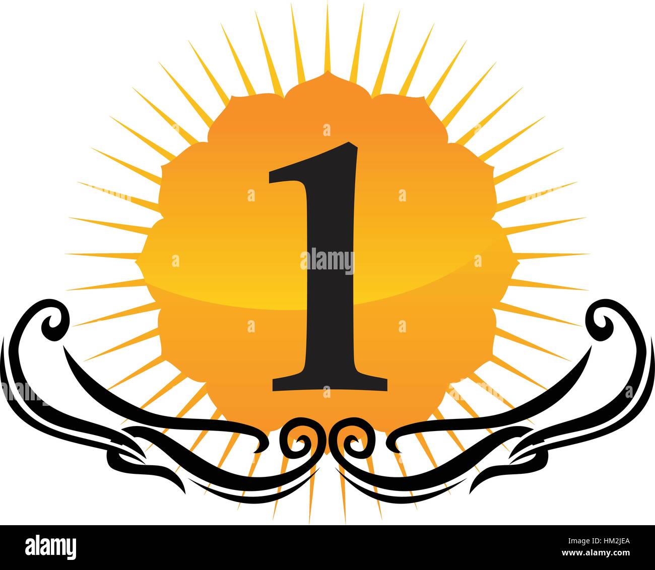 Modern Logo Number 1 Stock Vector Image & Art - Alamy