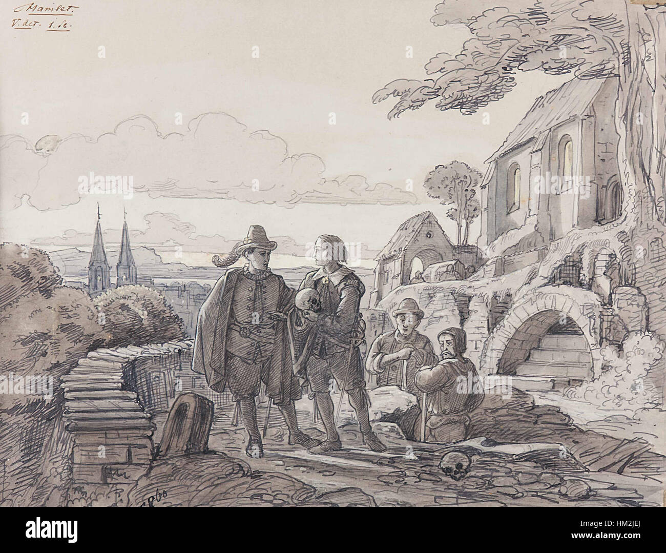 This painting from 1860 depicts the scene from Shakespeare's *Hamlet ...