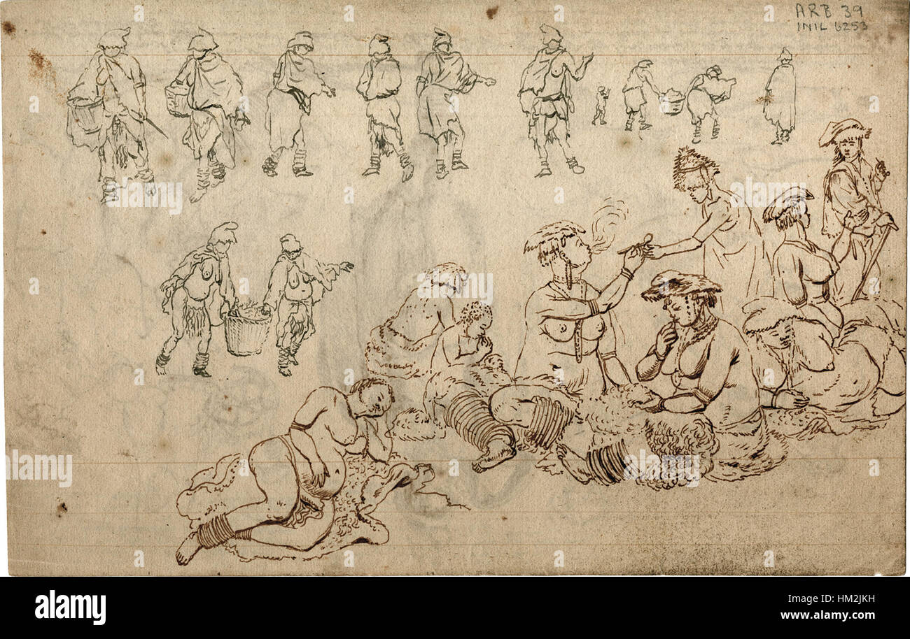 This artwork titled 'Khoi Women WDL11268' is a representation of ...