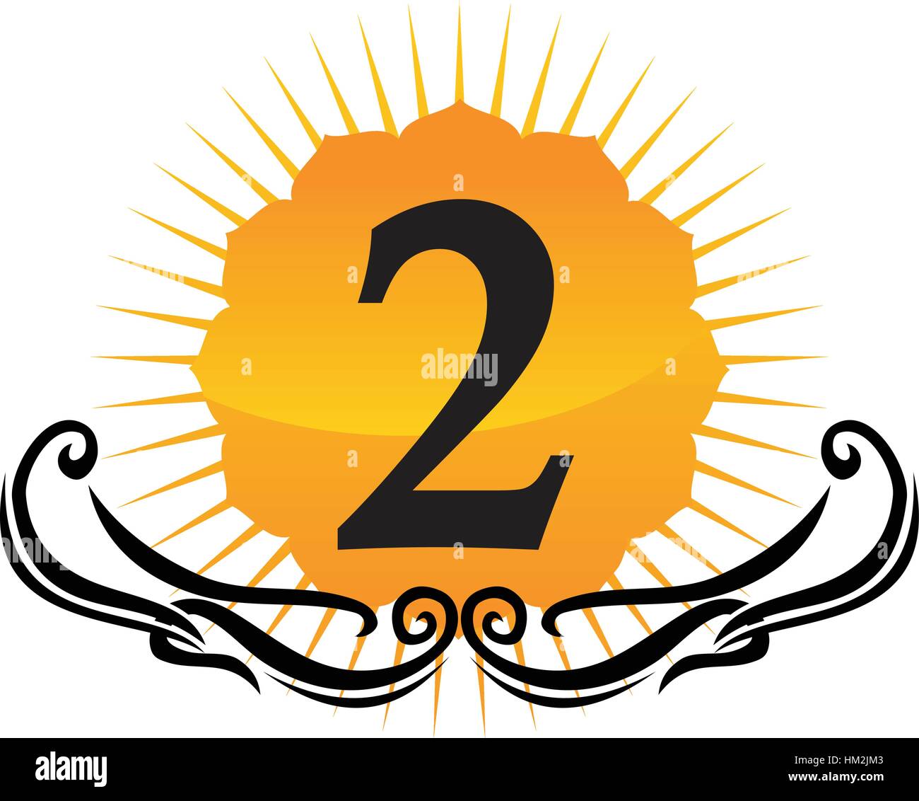 Modern Logo Number 2 Stock Vector Image & Art - Alamy