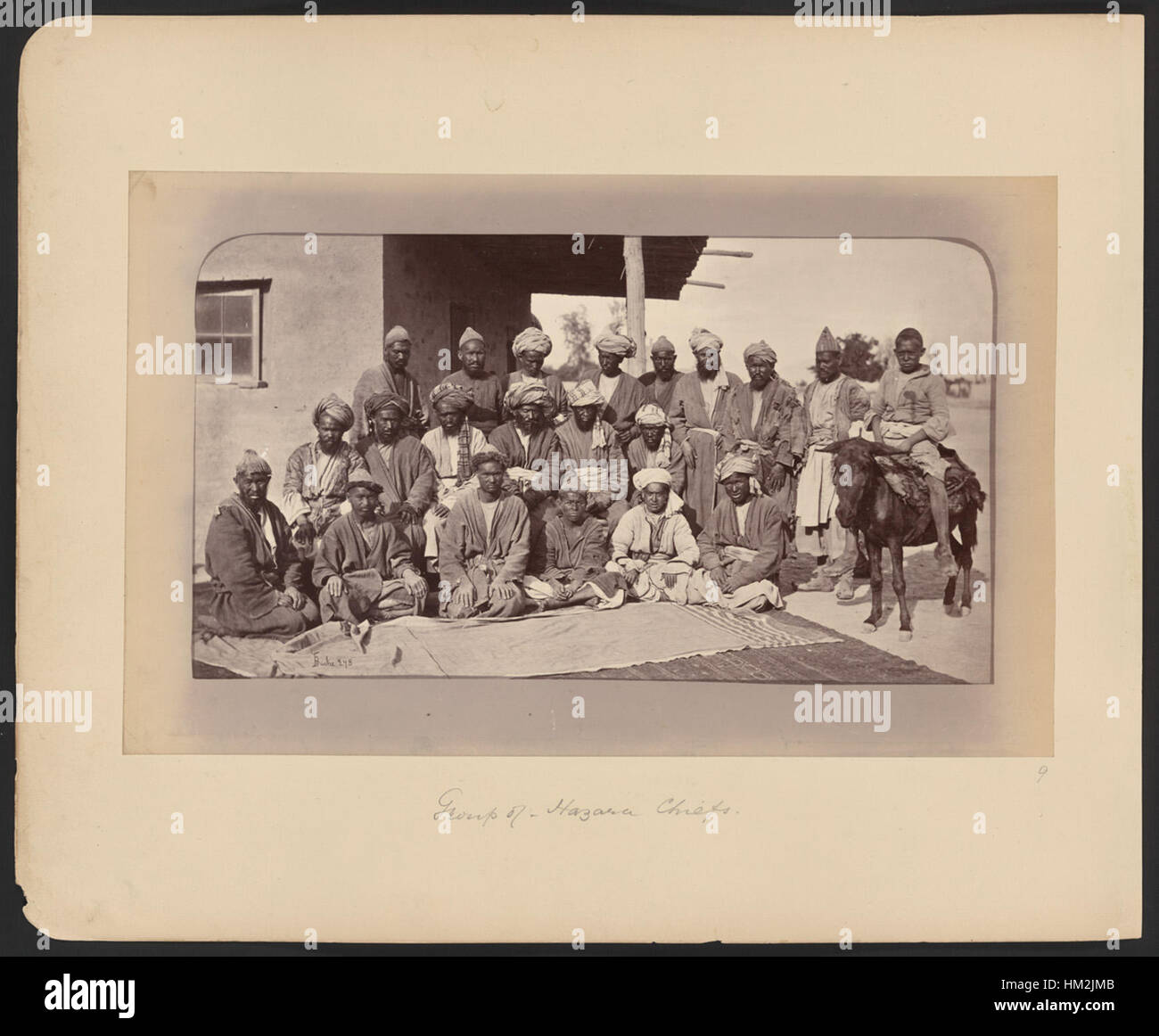 This artwork depicts a group of Hazara chiefs, capturing the strong ...