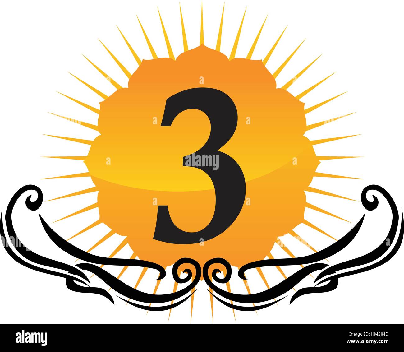 Modern Logo Number 3 Stock Vector Image & Art - Alamy