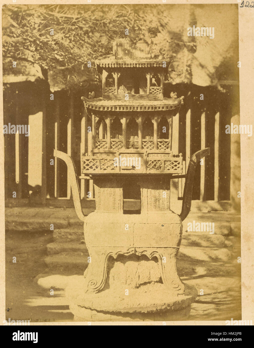 This 1874 painting depicts incense burners in Huang Si (Yellow Temple ...