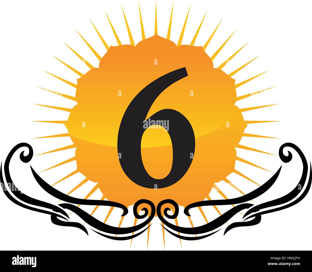 Modern Logo Number 6 Stock Vector Image & Art - Alamy