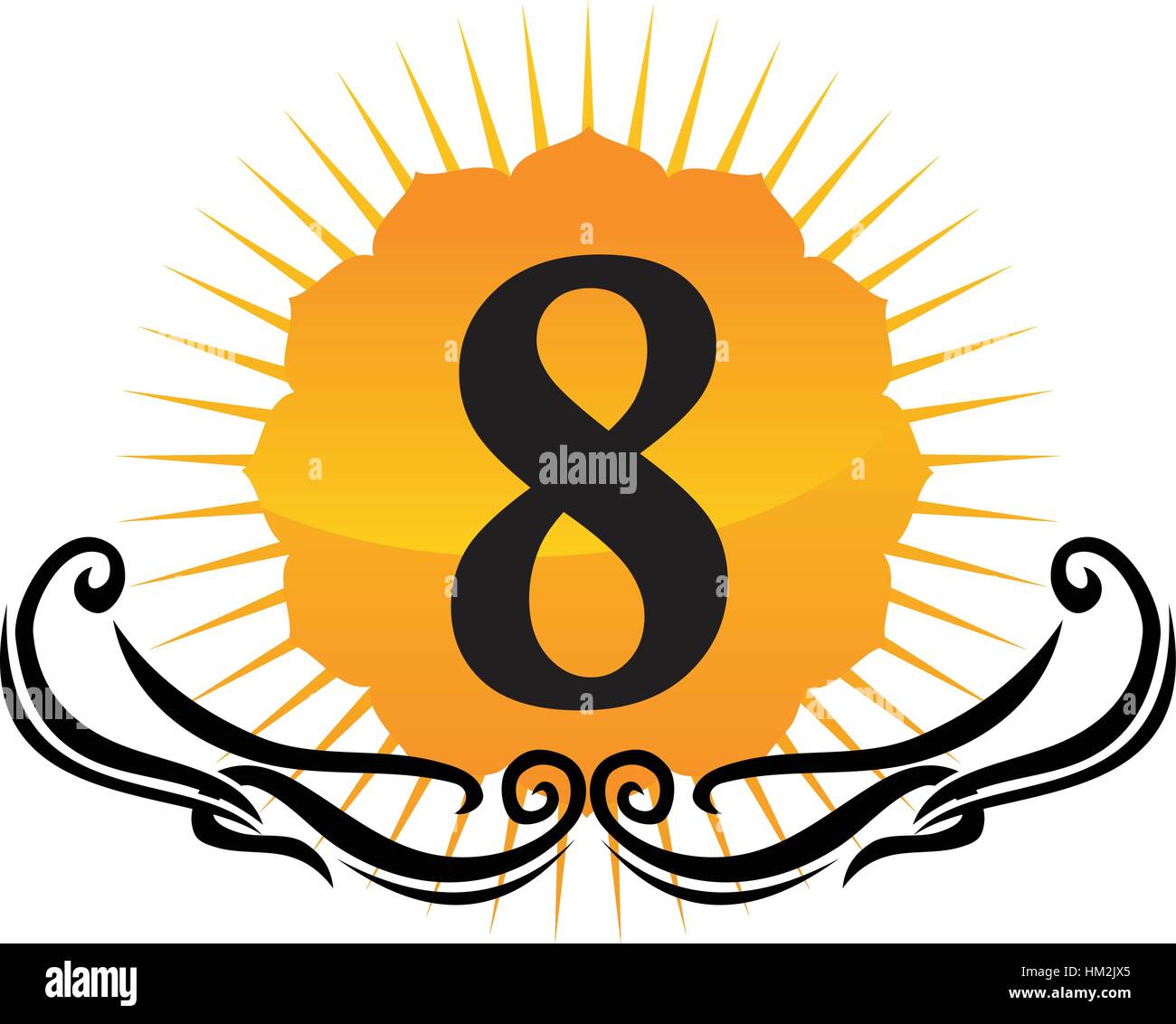 Number 8 logo hi-res stock photography and images - Alamy