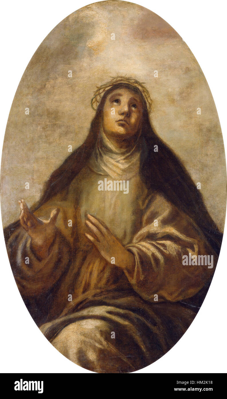 *Santa Catalina* by Herrera el Mozo depicts the saint’s serene ...