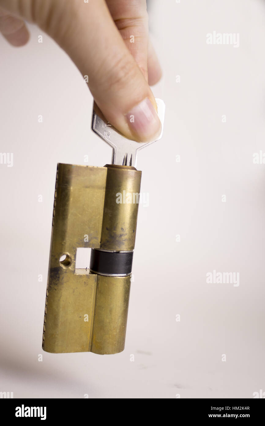 Key armored front door Stock Photo - Alamy