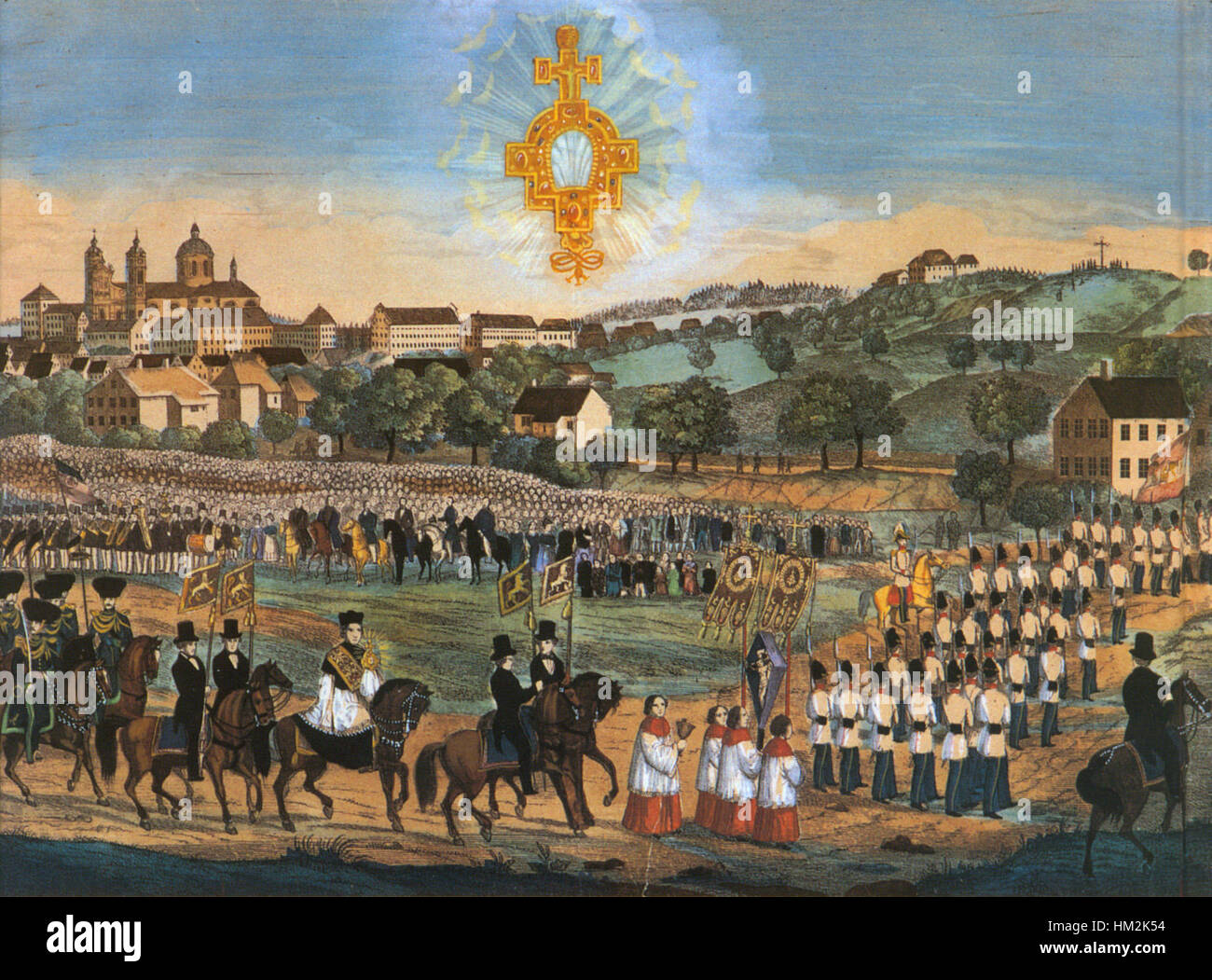 Joseph Bayer Weingarten Heilig-Blut-Prozession c1849 Stock Photo - Alamy