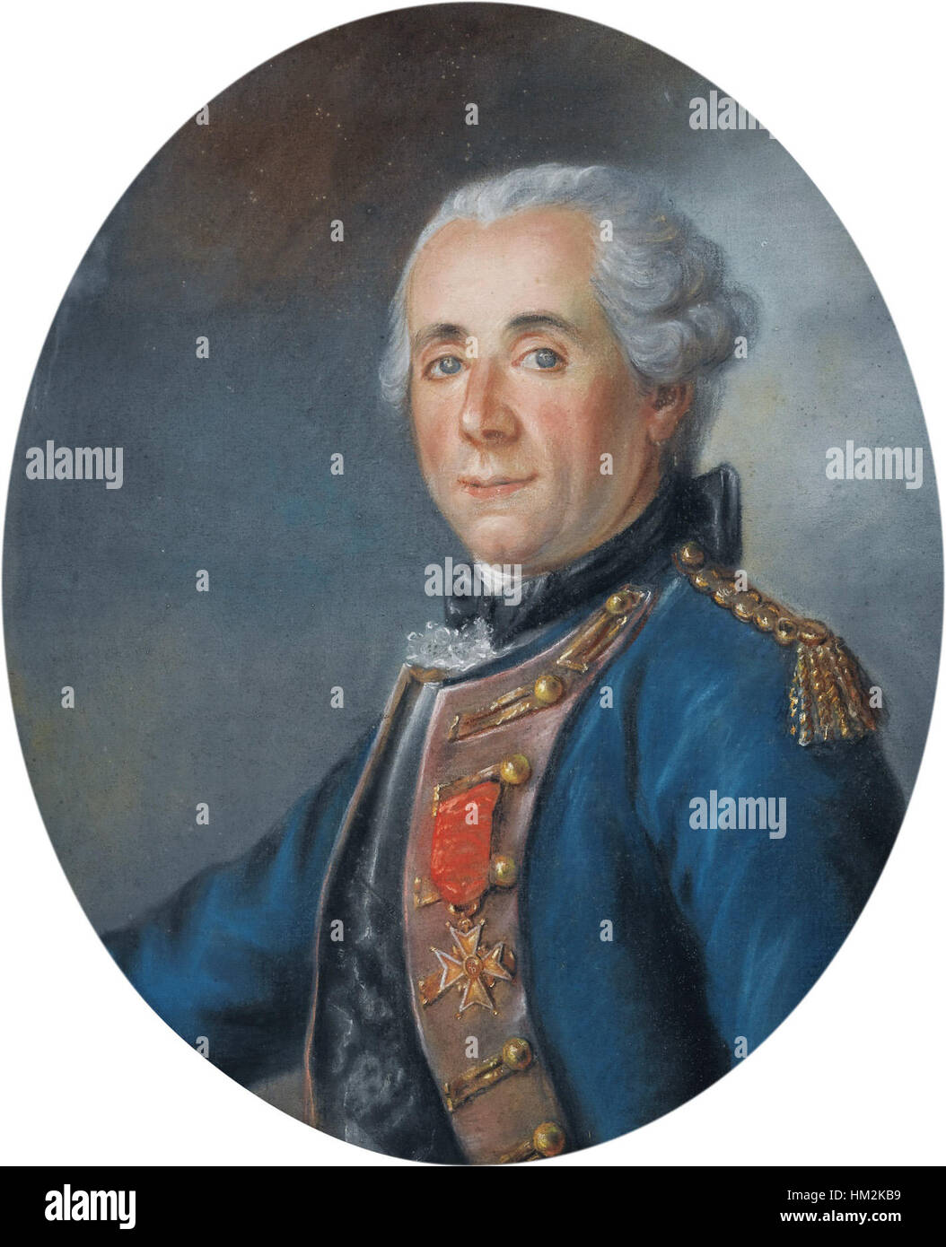 This 18th-century portrait by the French school depicts Jean Baptiste ...