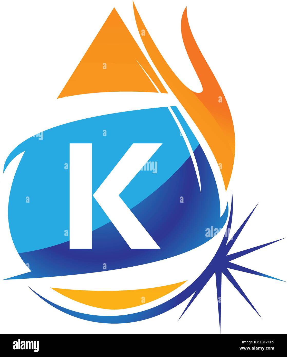 K logo fire Stock Vector Images - Alamy