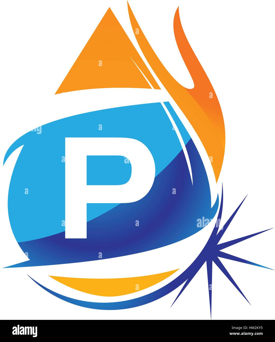 Water Fire Flame Gas Oil Initial P Stock Vector Image & Art - Alamy