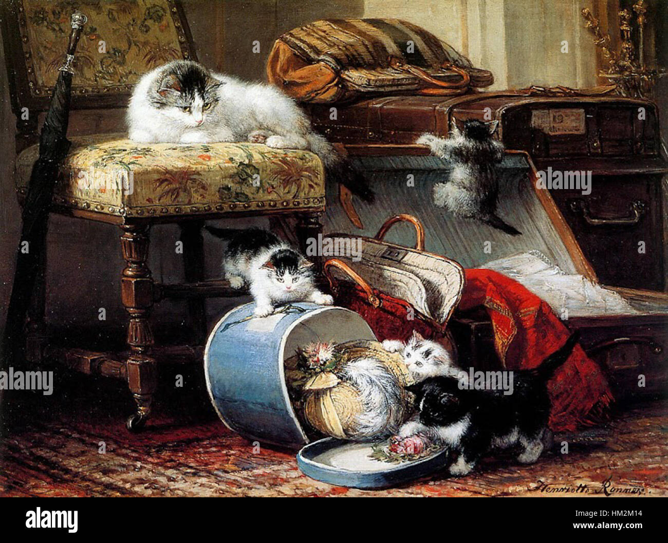 Museum Art Reproductions | the new hat sun by Henriette Ronner Knip ...