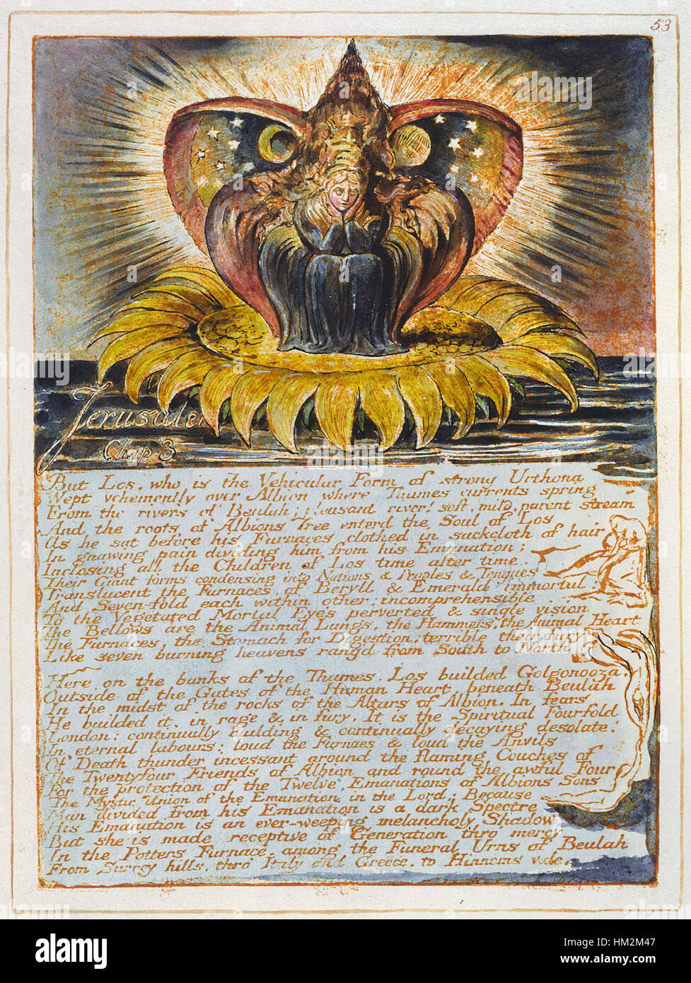 A copy of the painting 'Jerusalem The Emanation of The Giant Albion' by ...