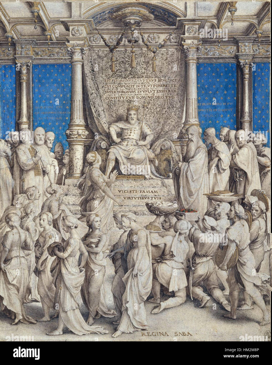 Meeting of king solomon and the queen of sheba hi-res stock photography ...