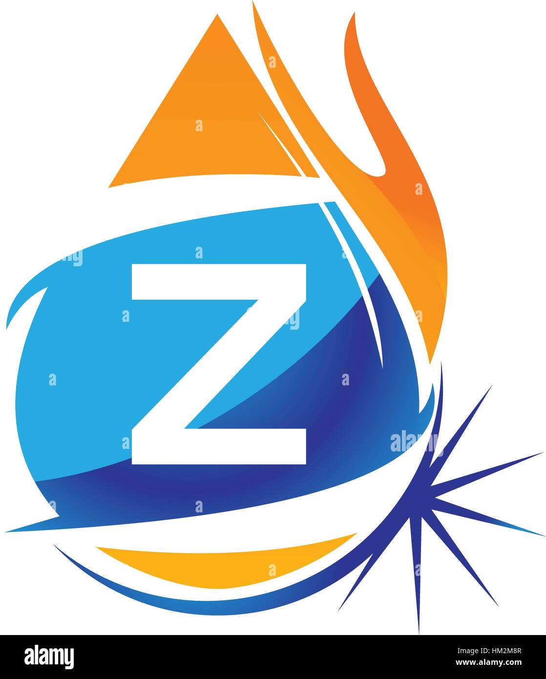 Water Fire Flame Gas Oil Initial Z Stock Vector Image & Art - Alamy