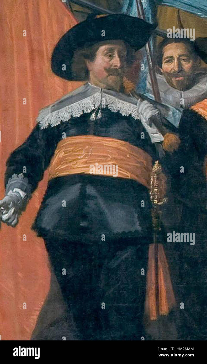 A detailed study of a 'schutterstuk' (militia portrait) by Lambert ...
