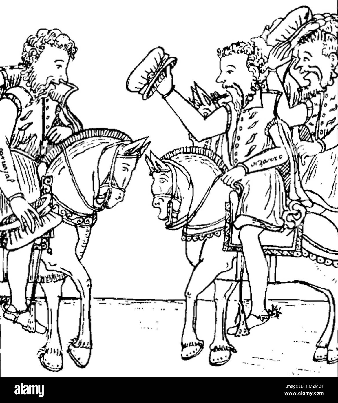 Gonzalo Pizarro por Guaman Poma Stock Photo - Alamy