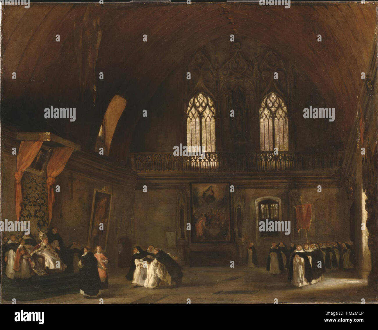 The interior of a Dominican Convent in Madrid is depicted in this ...