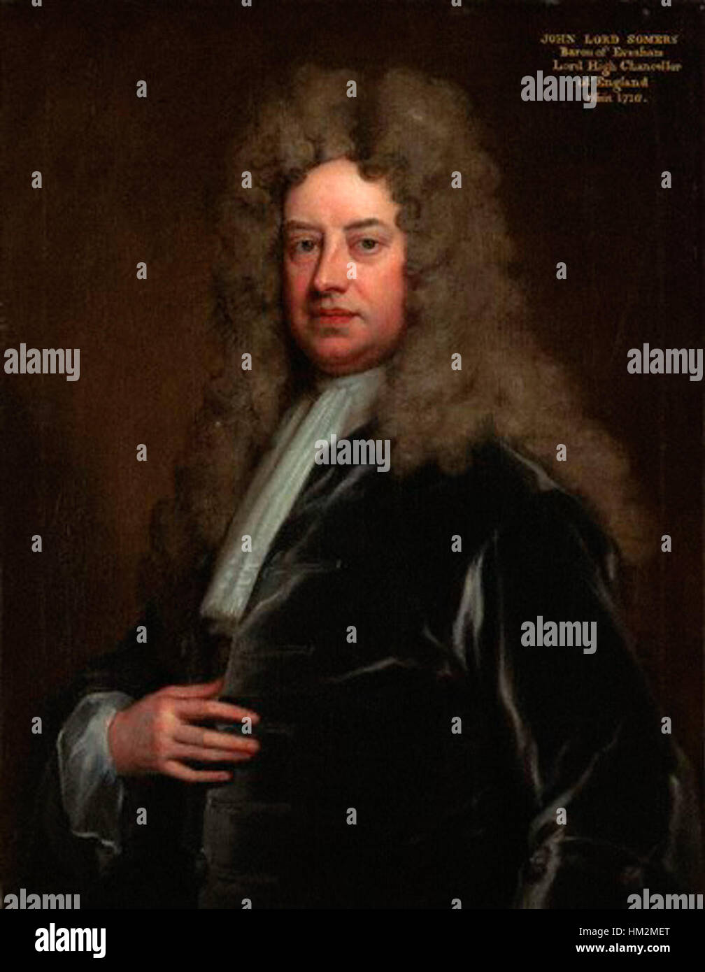 The portrait of John Somers, Baron Somers, painted by Sir Godfrey Kneller, Bt, captures the ...