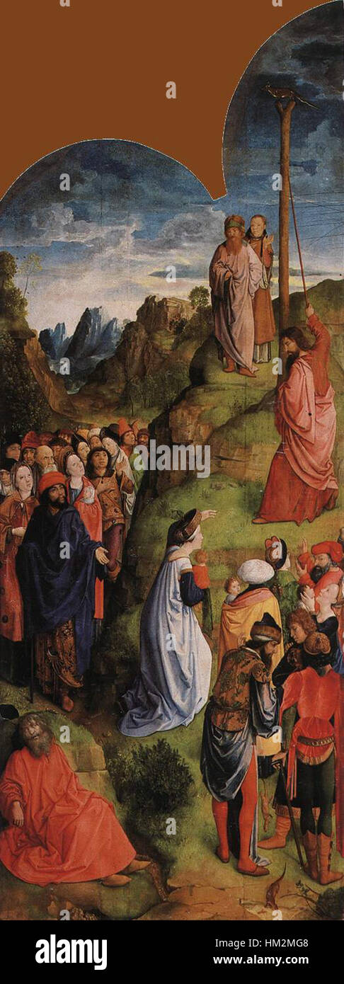 Justus van Gent - Calvary Triptych right Stock Photo - Alamy