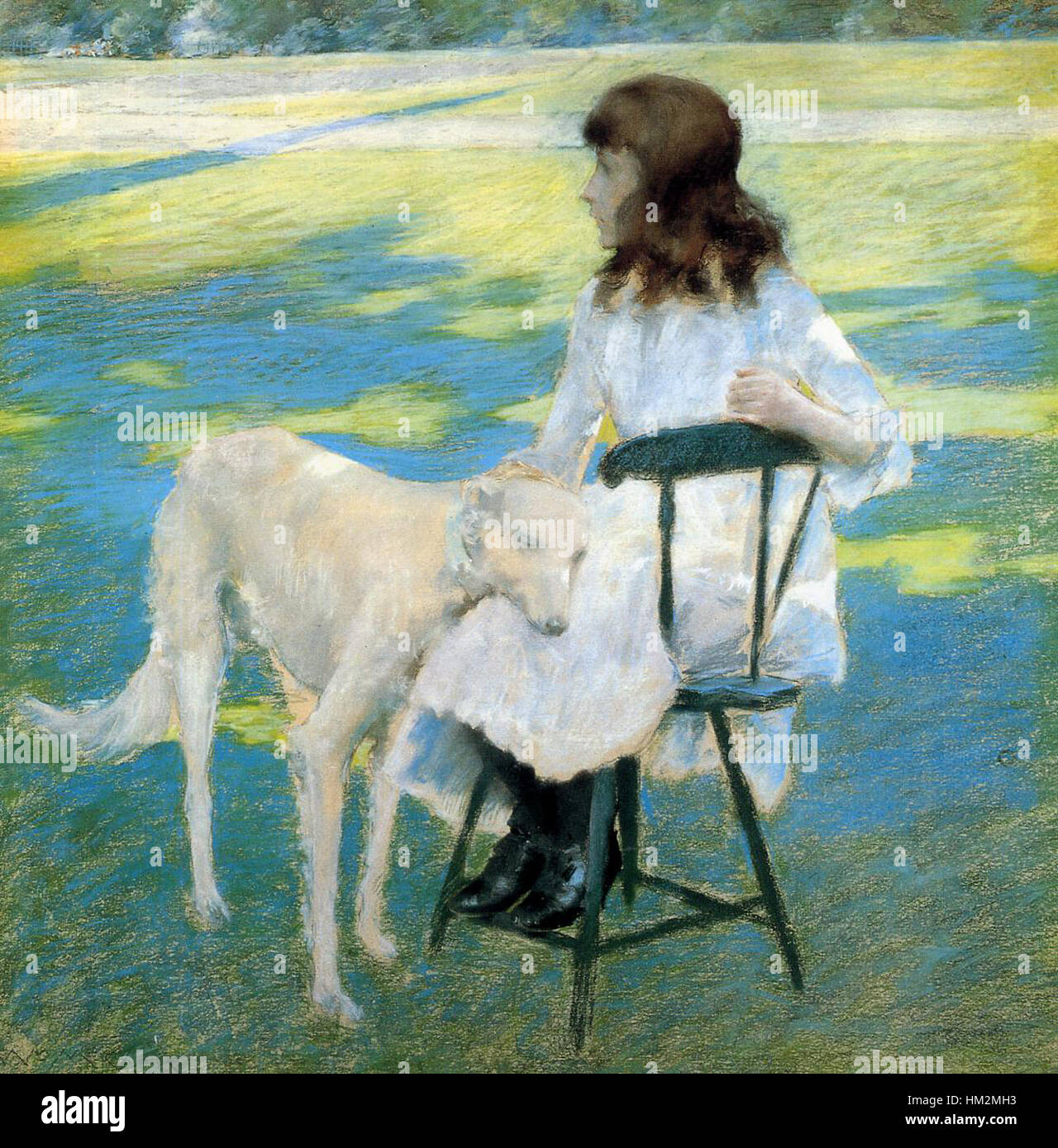 'Good Friends-1' is an intimate painting focusing on the theme of ...